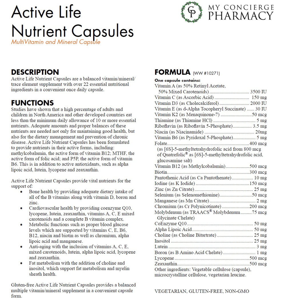 Active Life Nutrient Capsules – Essential Daily Support for Energy, Re ...